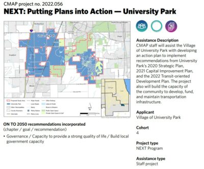 CMAP: NEXT Putting Plans to Action - One Village, One Vision